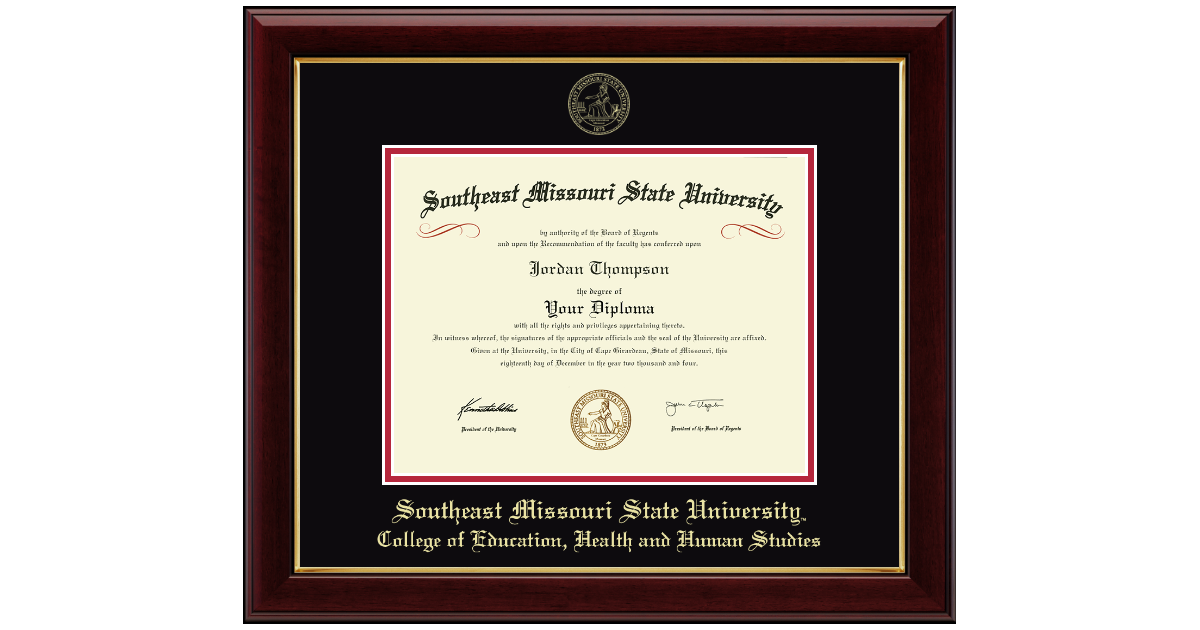 Gold Embossed Diploma Frame in Gallery Southeast Missouri State ...