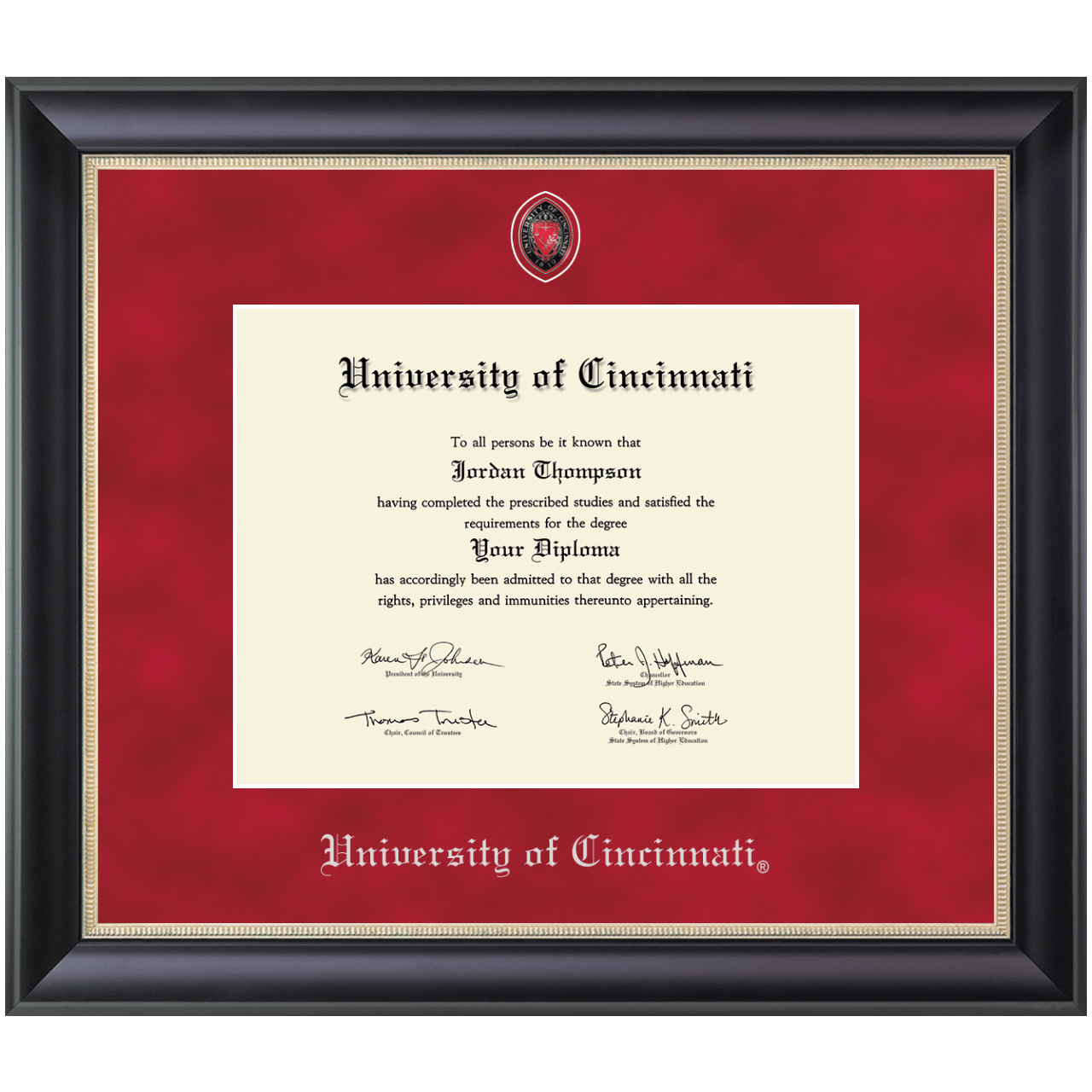 Regal Edition Diploma Frame in Noir University of Cincinnati - Item ...