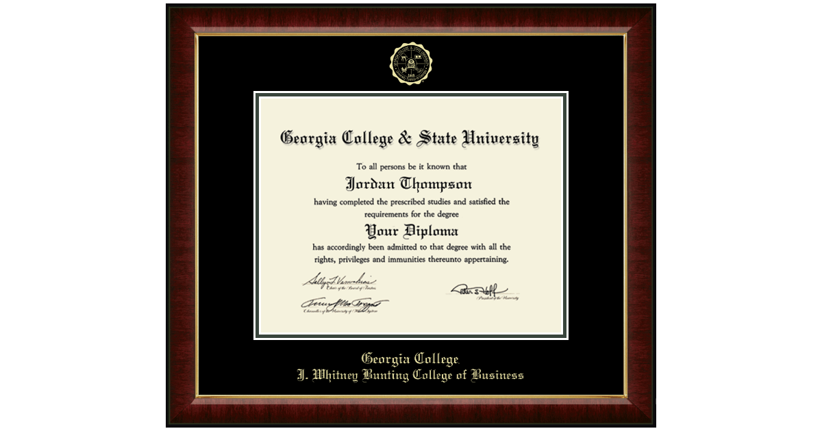 Gold Embossed Diploma Frame in Murano Georgia College & State ...