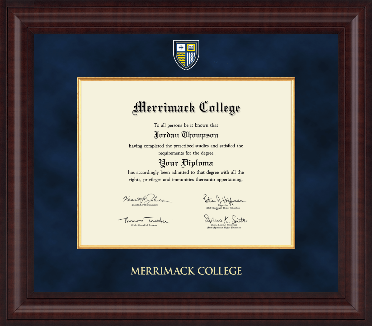 Merrimack College Presidential Masterpiece Diploma Frame in Premier ...