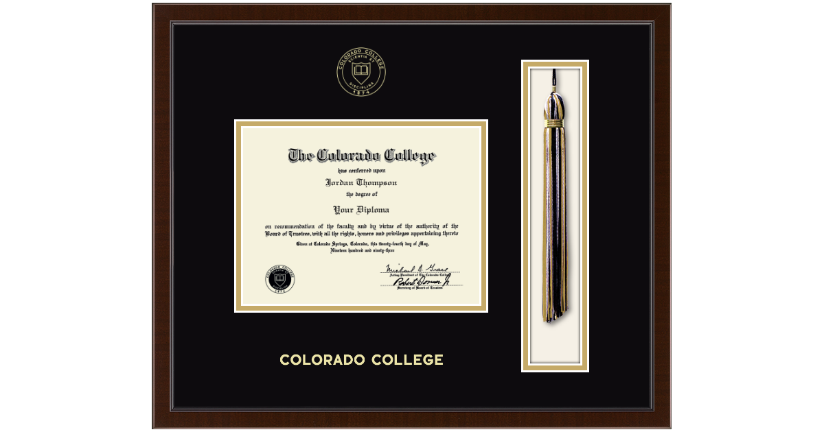 Tassel & Cord Diploma Frame in Delta Colorado College - Item #339976 ...