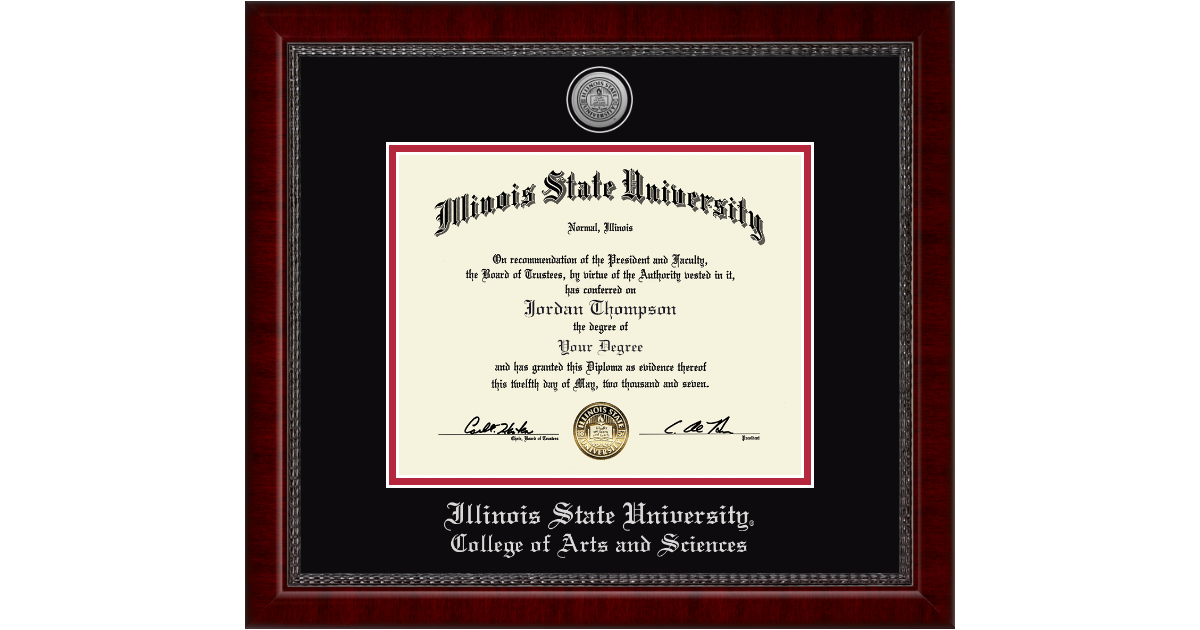 Silver Engraved Medallion Diploma Frame in Sutton Illinois State ...