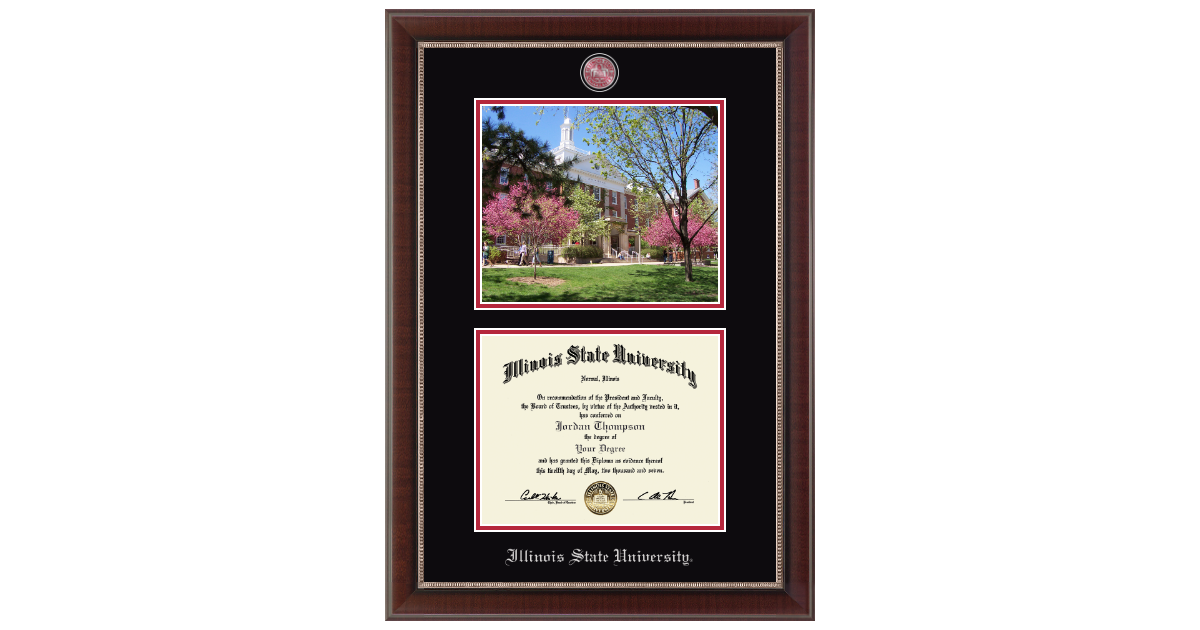 Campus Scene Masterpiece Diploma Frame in Chateau Illinois State ...