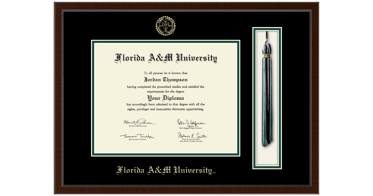 Tassel & Cord Diploma Frame in Delta Florida A&M University - Item ...