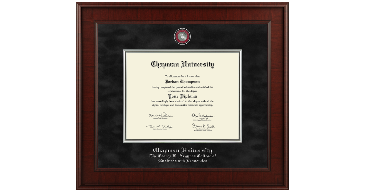 Presidential Masterpiece Diploma Frame in Jefferson Chapman University ...