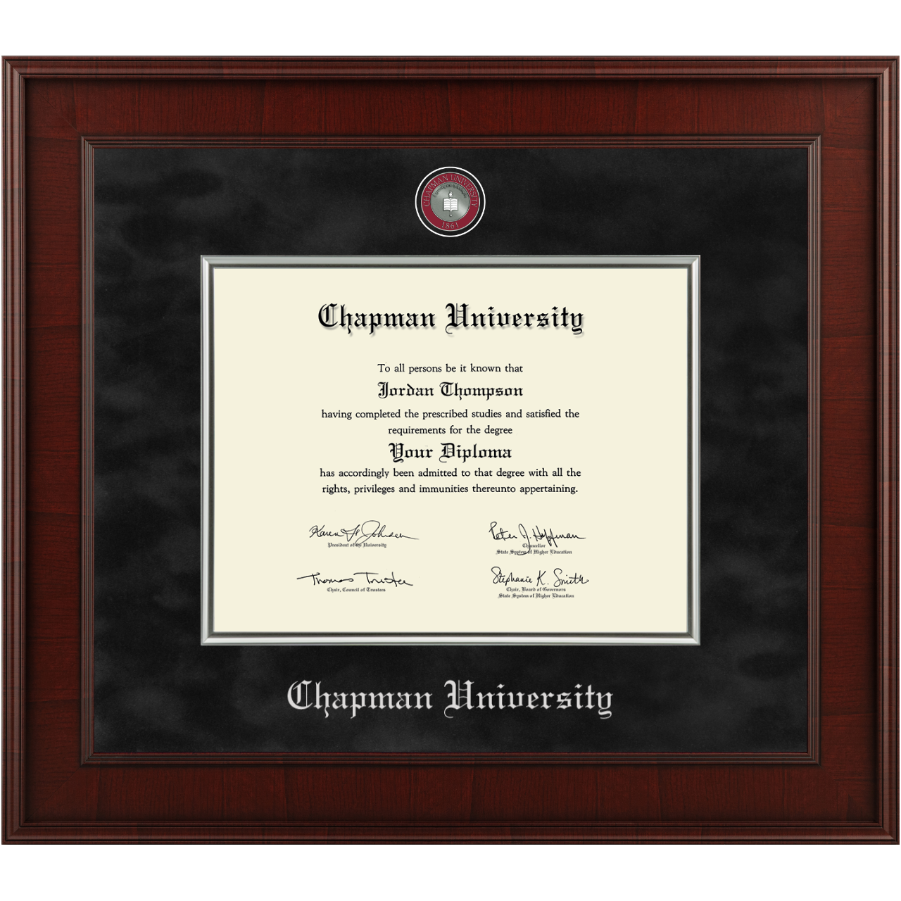 Presidential Masterpiece Diploma Frame in Jefferson Chapman University ...