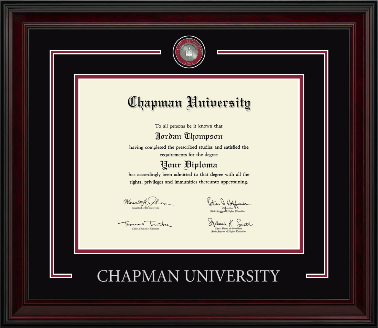 Chapman University Showcase Edition Diploma Frame in Encore - Item ...