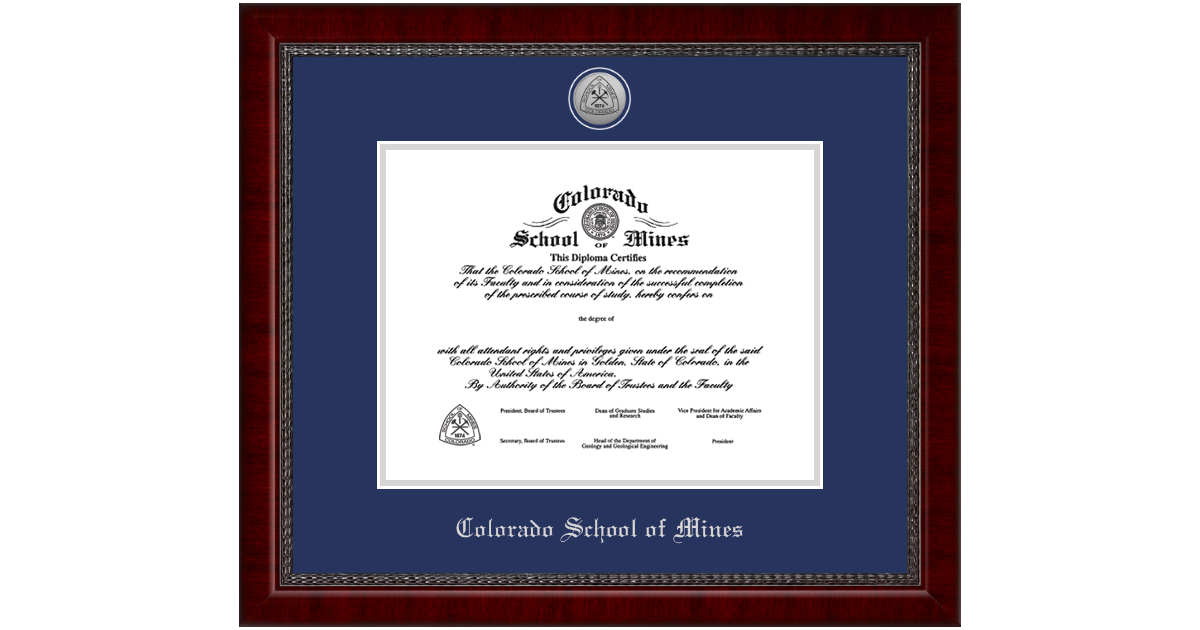Silver Engraved Medallion Diploma Frame in Sutton Colorado School of ...