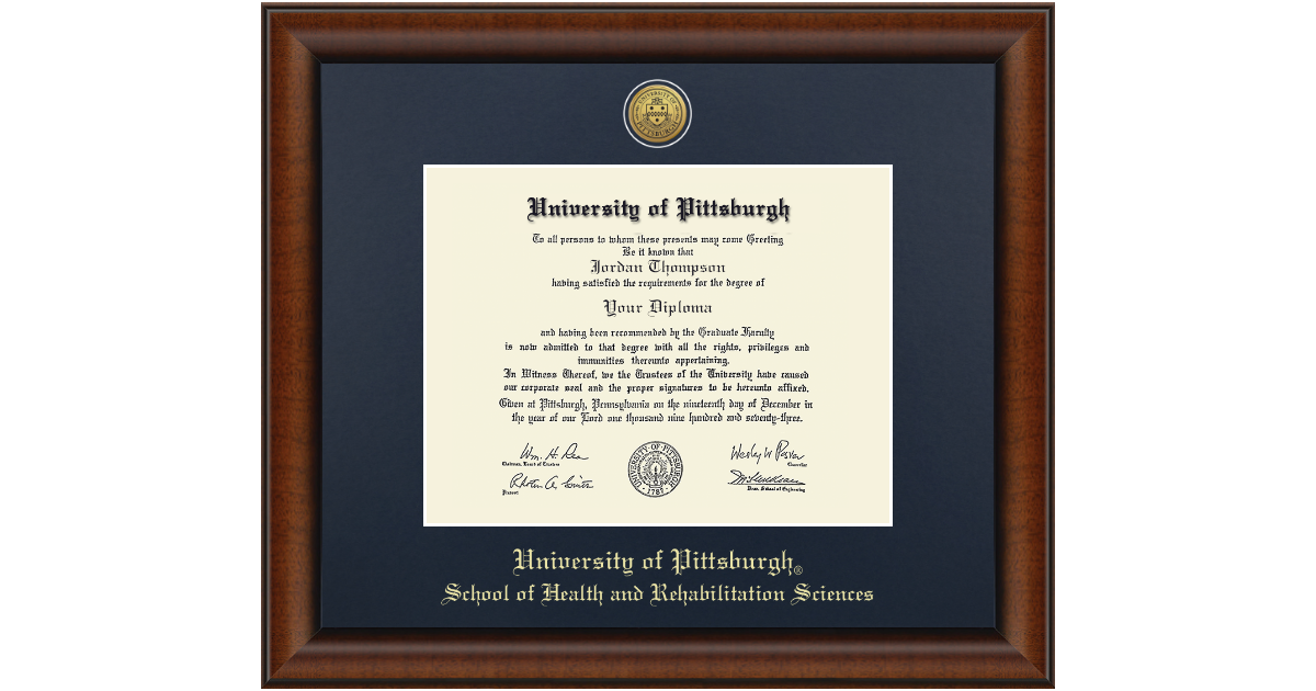 Gold Engraved Medallion Diploma Frame in Austin University of ...