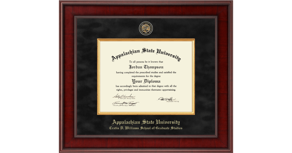 Presidential Masterpiece Diploma Frame in Jefferson Appalachian State ...