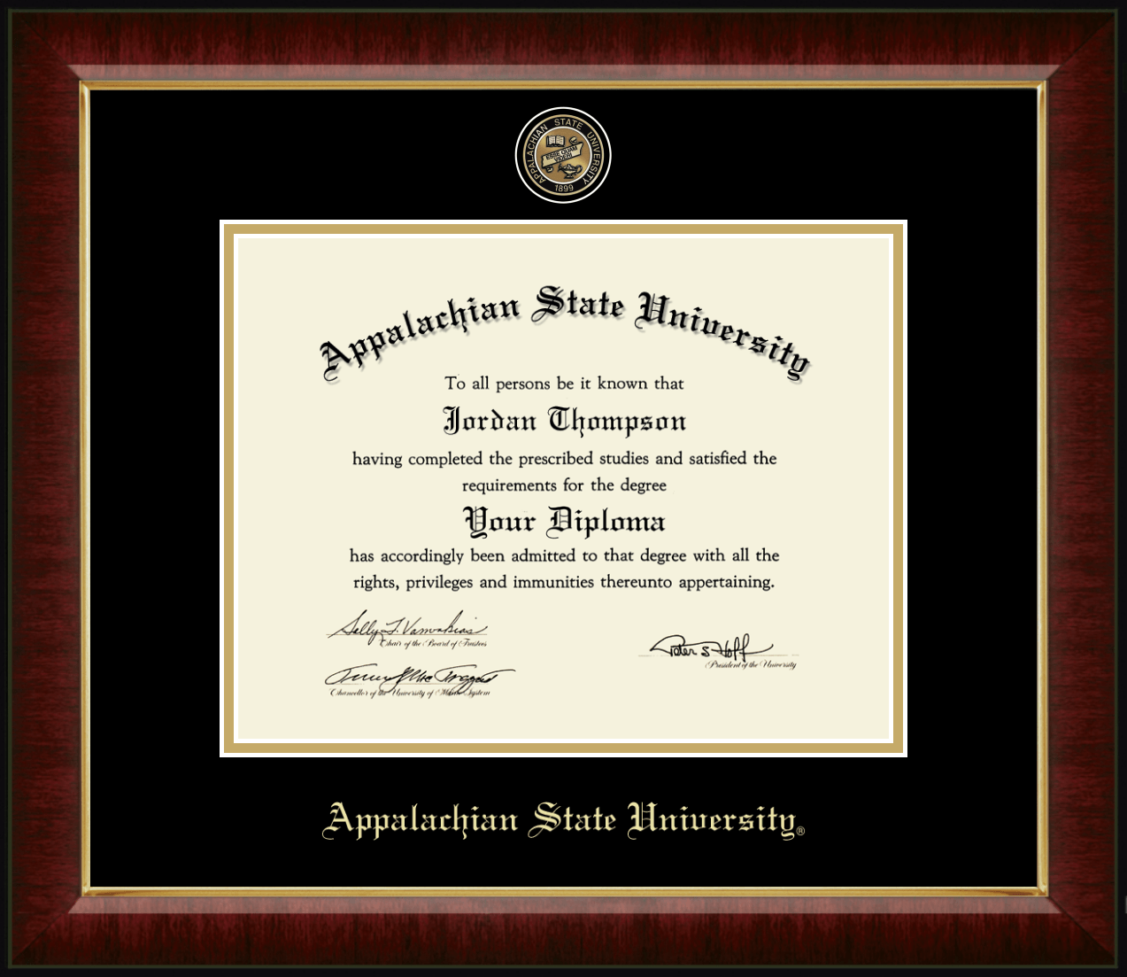 Appalachian State University Masterpiece Medallion Diploma Frame in ...