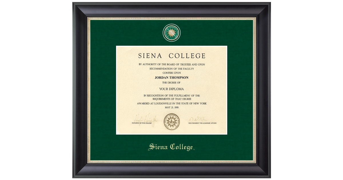 Regal Edition Diploma Frame in Noir Siena College - Item #342807 from ...