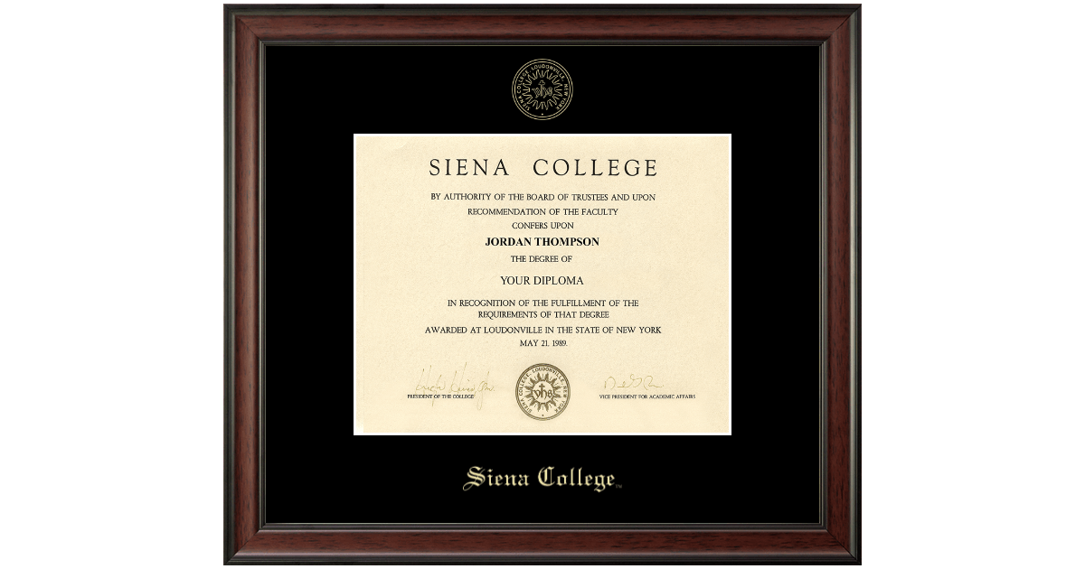 Gold Embossed Diploma Frame in Studio Siena College - Item #342816 from ...