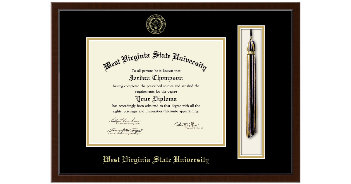 Tassel & Cord Diploma Frame in Delta West Virginia State University ...