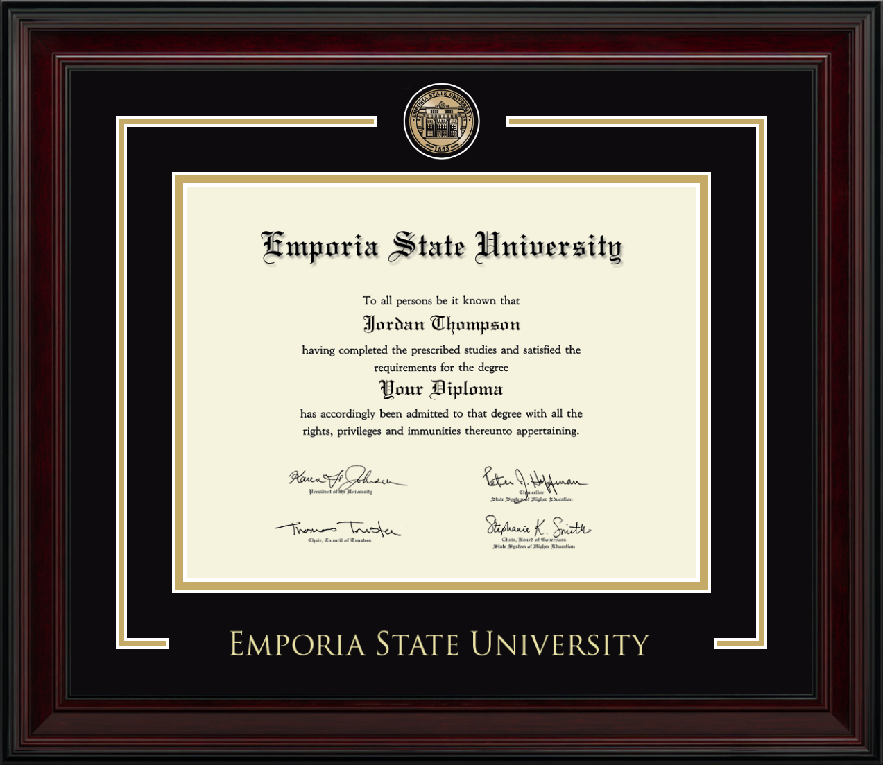 Emporia State University Showcase Edition Diploma Frame in Encore - Item #343495 from Emporia ...