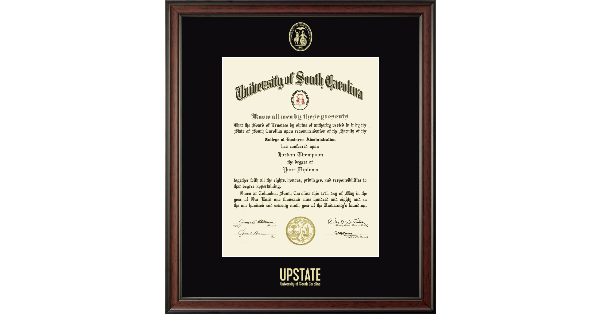 Gold Embossed Diploma Frame in Studio University of South Carolina ...