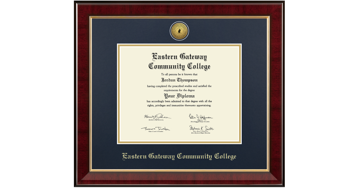 Gold Engraved Medallion Diploma Frame in Murano Eastern Gateway ...