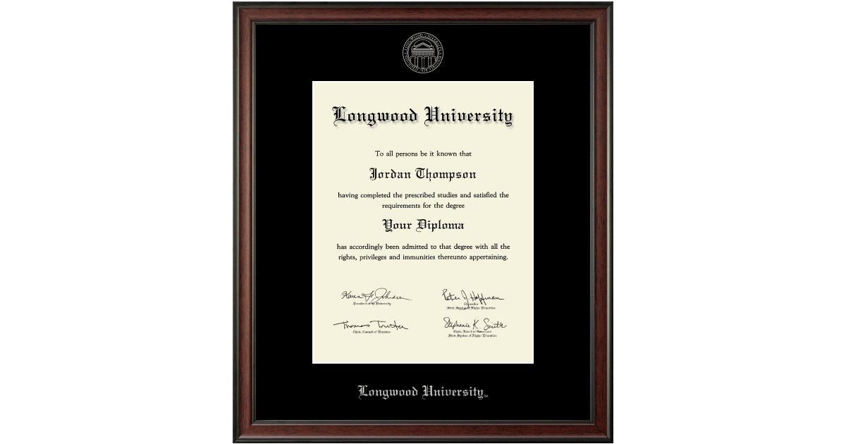 Silver Embossed Diploma Frame in Studio Longwood University - Item ...