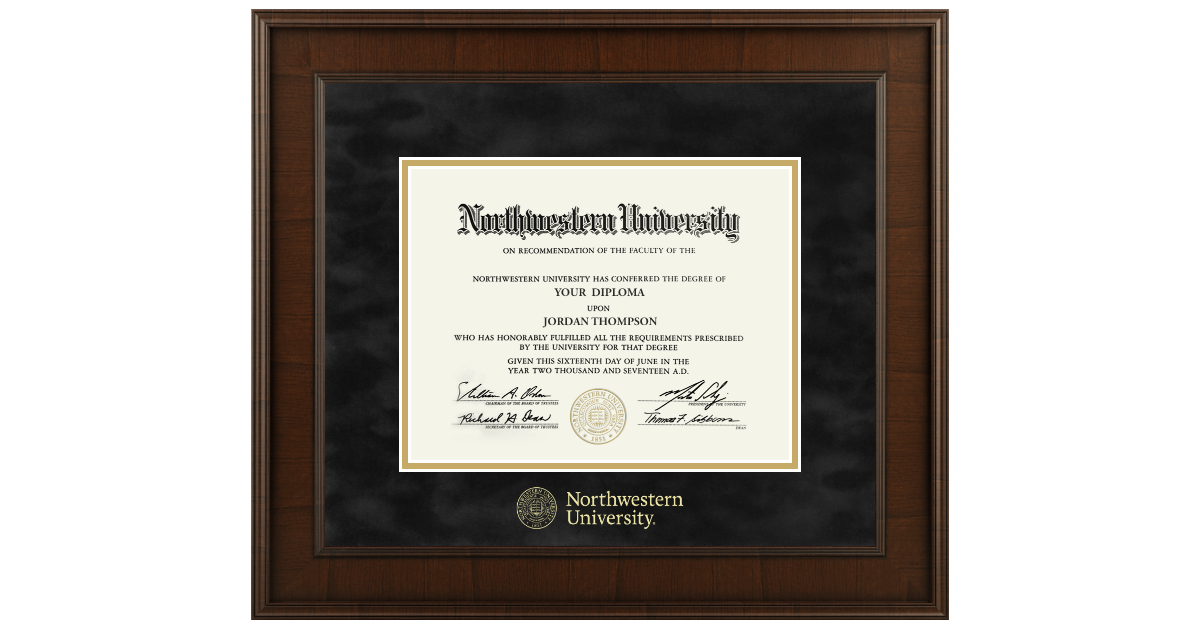 Northwestern University Diploma Frame | Church Hill Classics