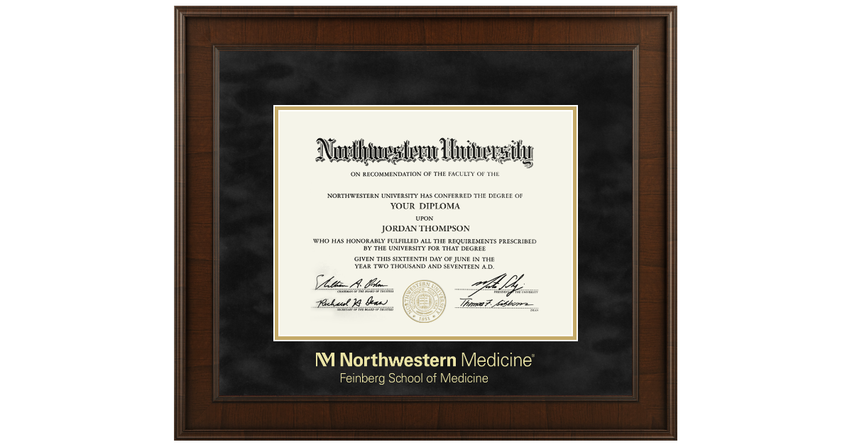 Gold Embossed Diploma Frame in Madison Northwestern University - Item ...