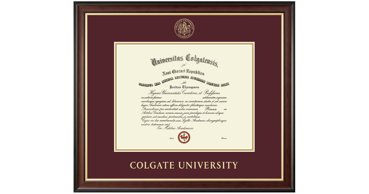 Gold Embossed Diploma Frame in Studio Gold Colgate University - Item ...