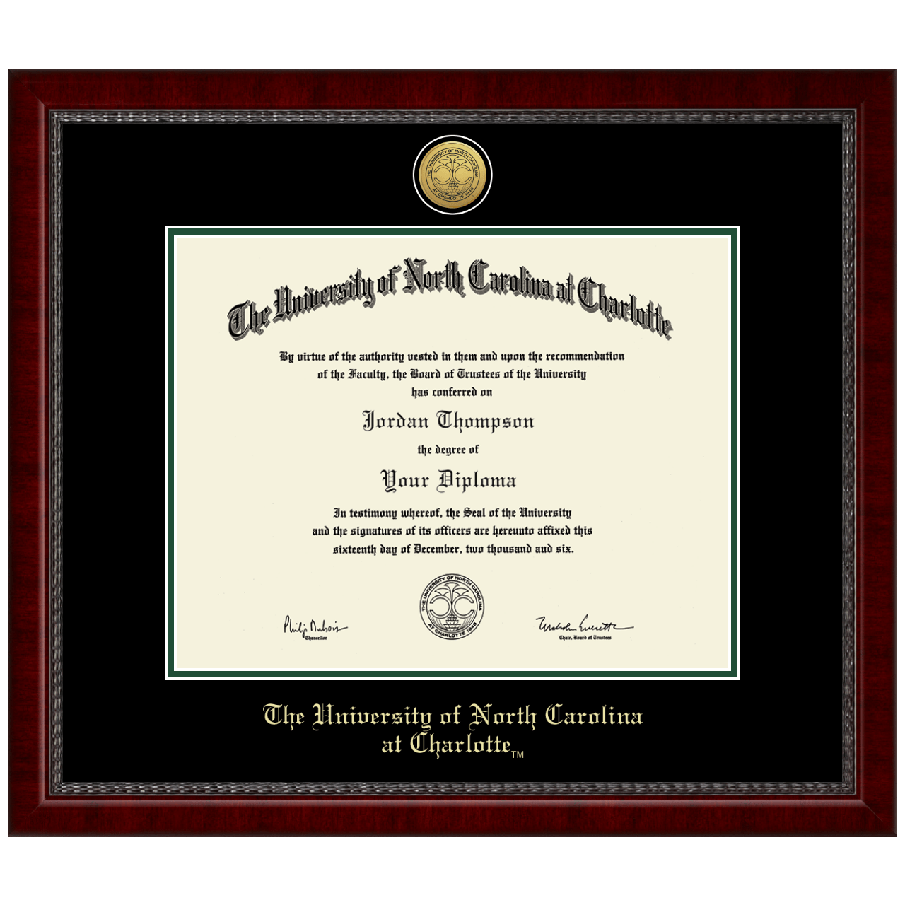 Gold Engraved Medallion Diploma Frame in Sutton The University of North ...