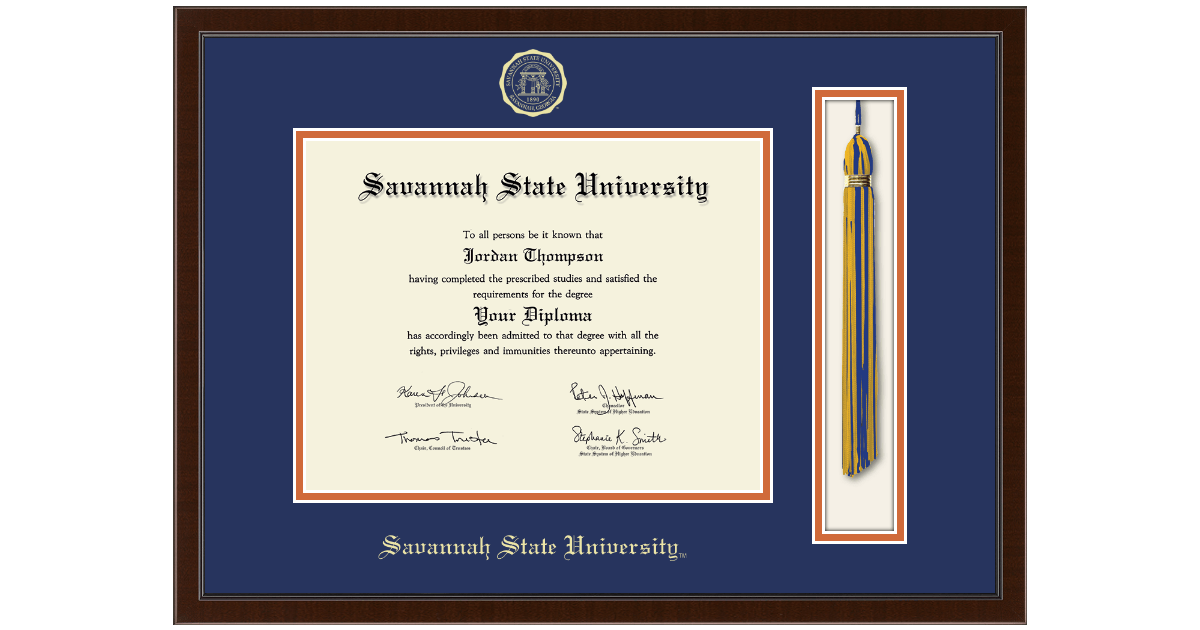 Tassel & Cord Diploma Frame in Delta Savannah State University - Item ... Tassel & Cord Diploma Frame in Delta Savannah State University - Item ...