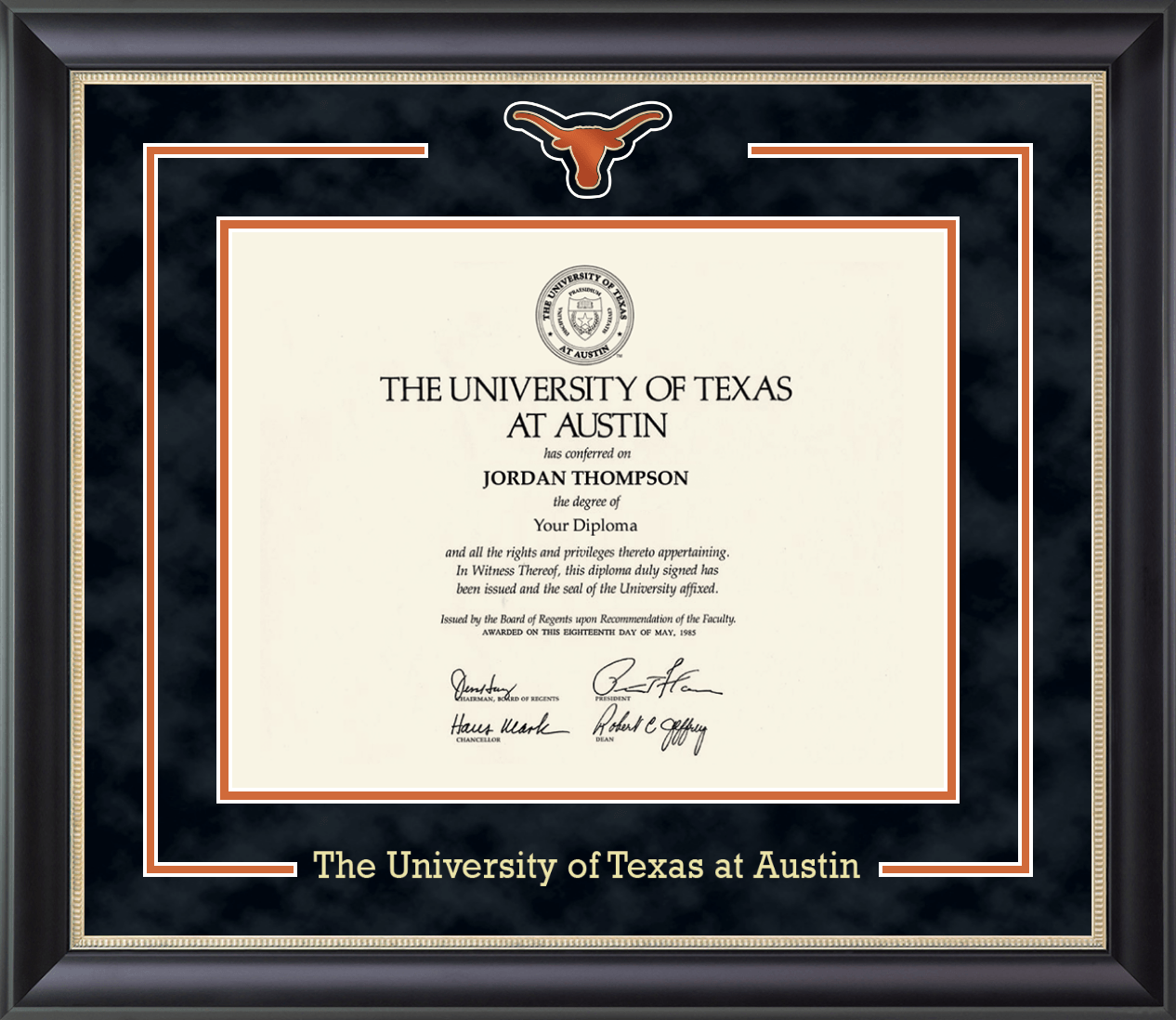 The University of Texas at Austin Longhorn Medallion Diploma Frame in ...