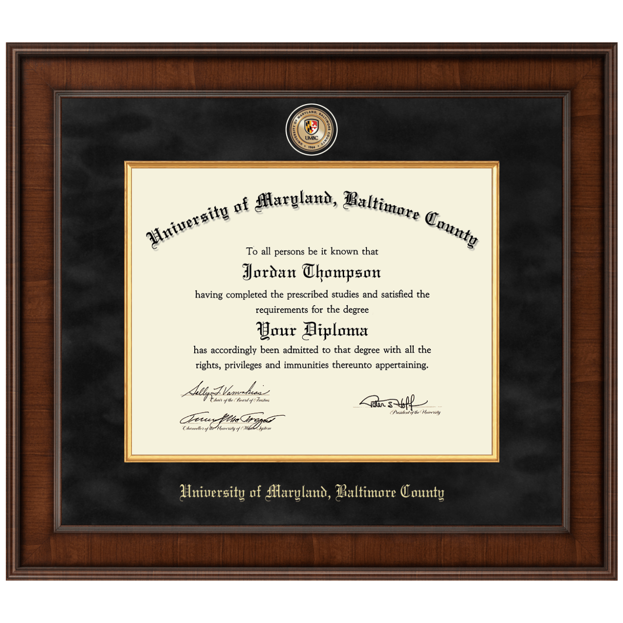 University of Maryland, Baltimore County Diploma Frame | Custom Frames ...