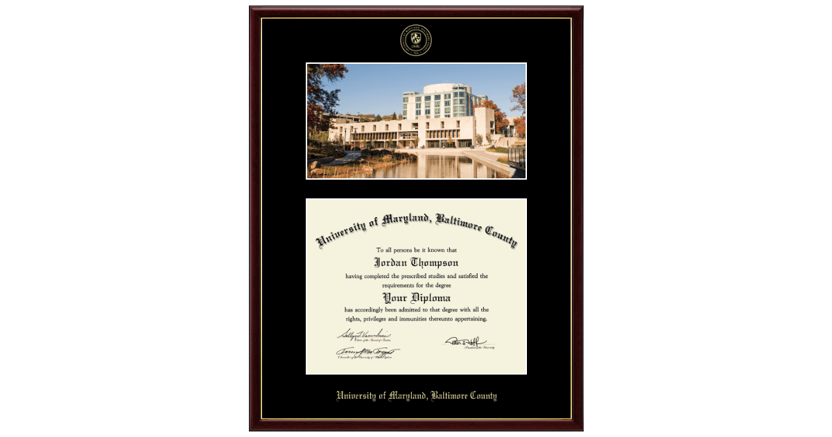 Campus Scene Diploma Frame in Galleria University of Maryland ...