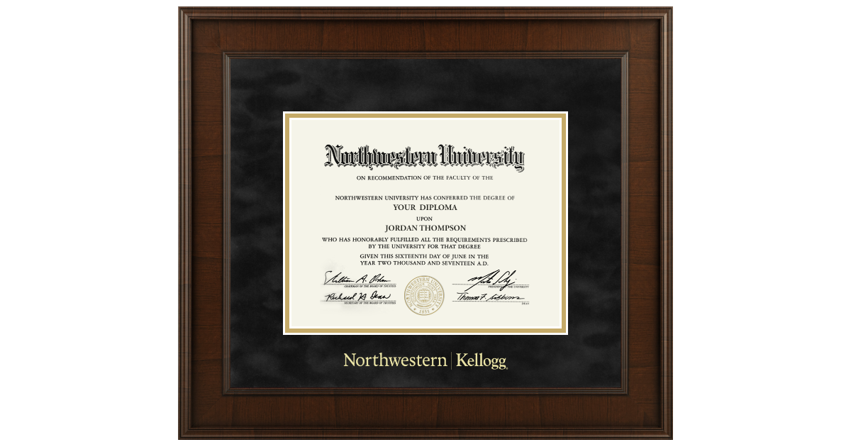 Gold Embossed Diploma Frame in Madison Northwestern University - Item ...