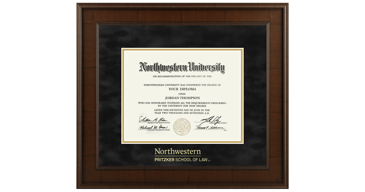 Gold Embossed Diploma Frame in Madison Northwestern University - Item ...