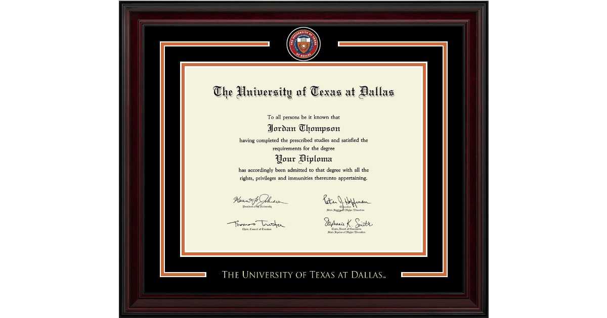 Showcase Edition Diploma Frame in Encore The University of Texas at ...