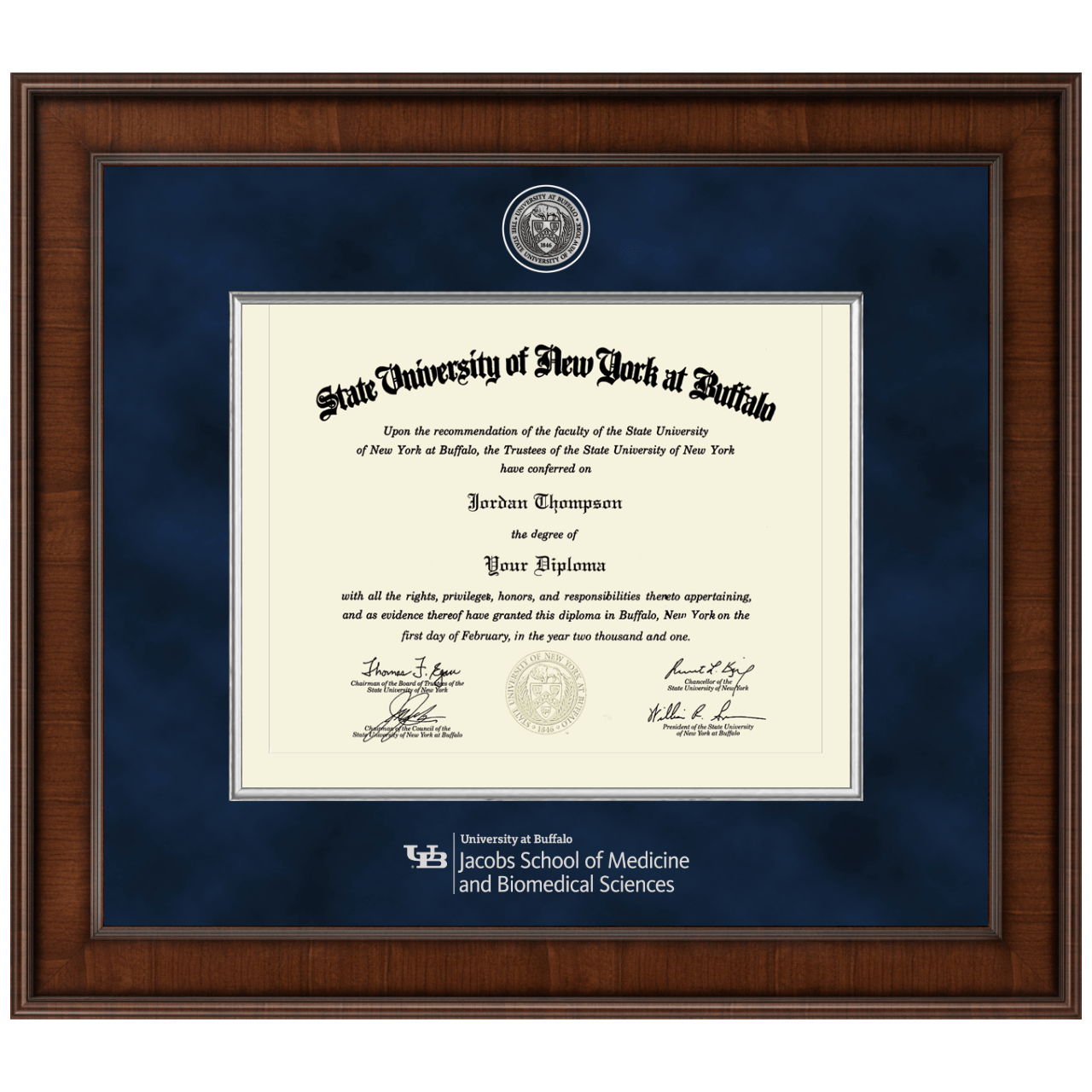 UB Jacobs School of Medicine and Biomedical Sciences Diploma Frames