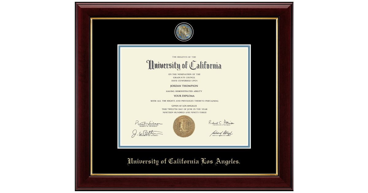 Masterpiece Medallion Diploma Frame in Gallery University of California ...