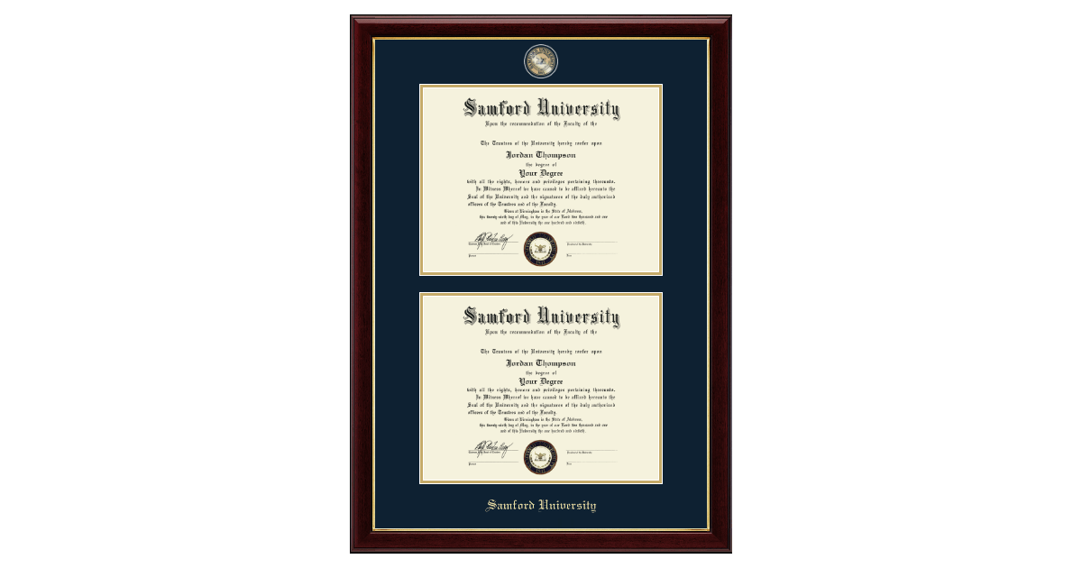 Masterpiece Medallion Double Diploma Frame in Gallery Samford ...