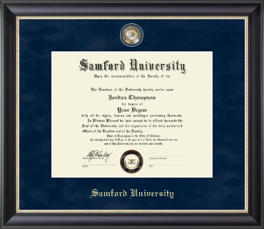 Samford University Diploma Frame | Church Hill Classics