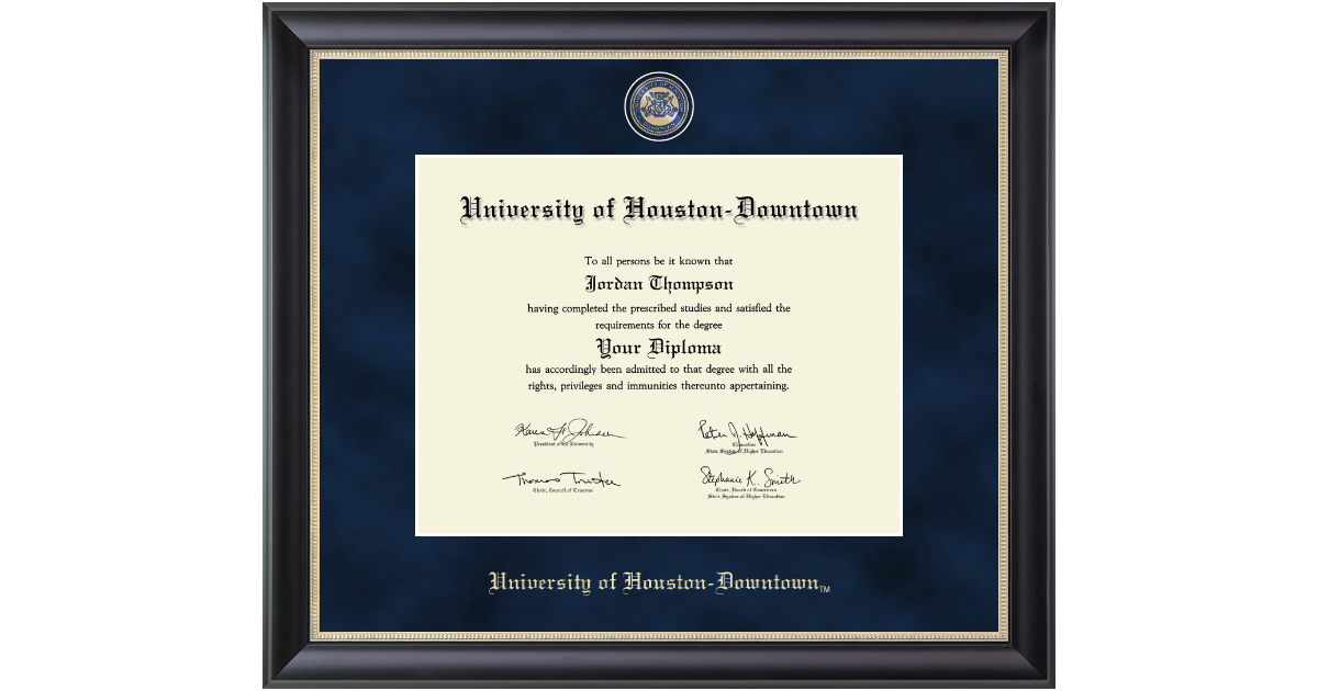 Regal Edition Diploma Frame in Noir University of Houston Downtown ...
