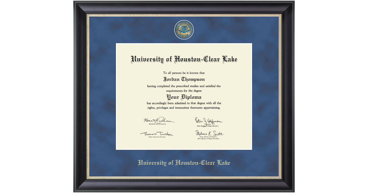 Regal Edition Diploma Frame in Noir University of Houston-Clear Lake ...