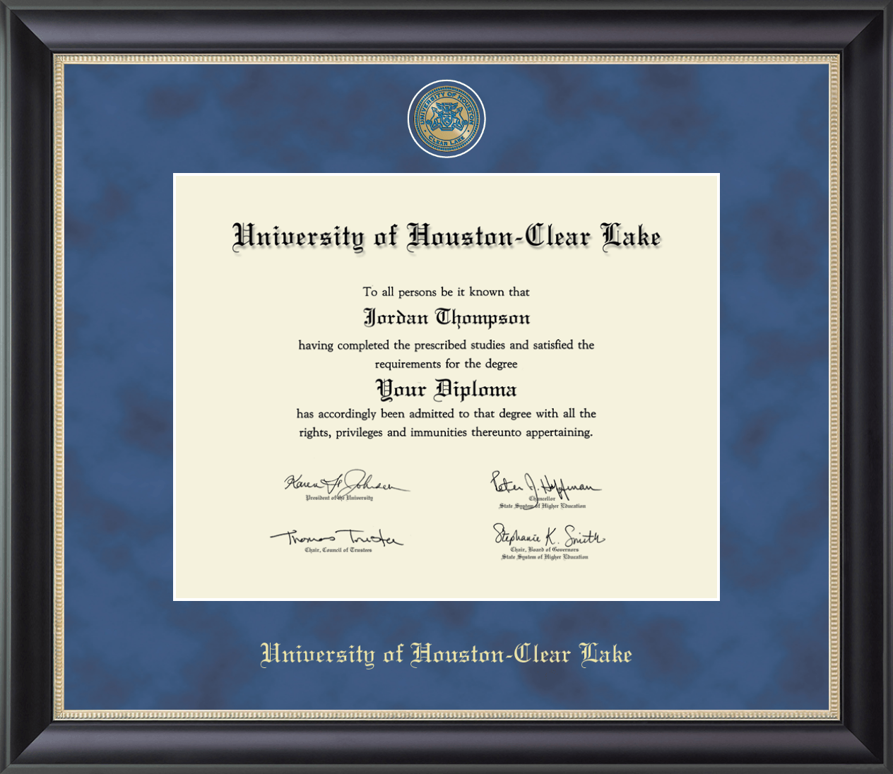 University of Houston-Clear Lake Regal Edition Diploma Frame in Noir ...