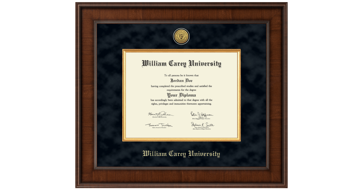 William Carey University Diploma Frame | Church Hill Classics