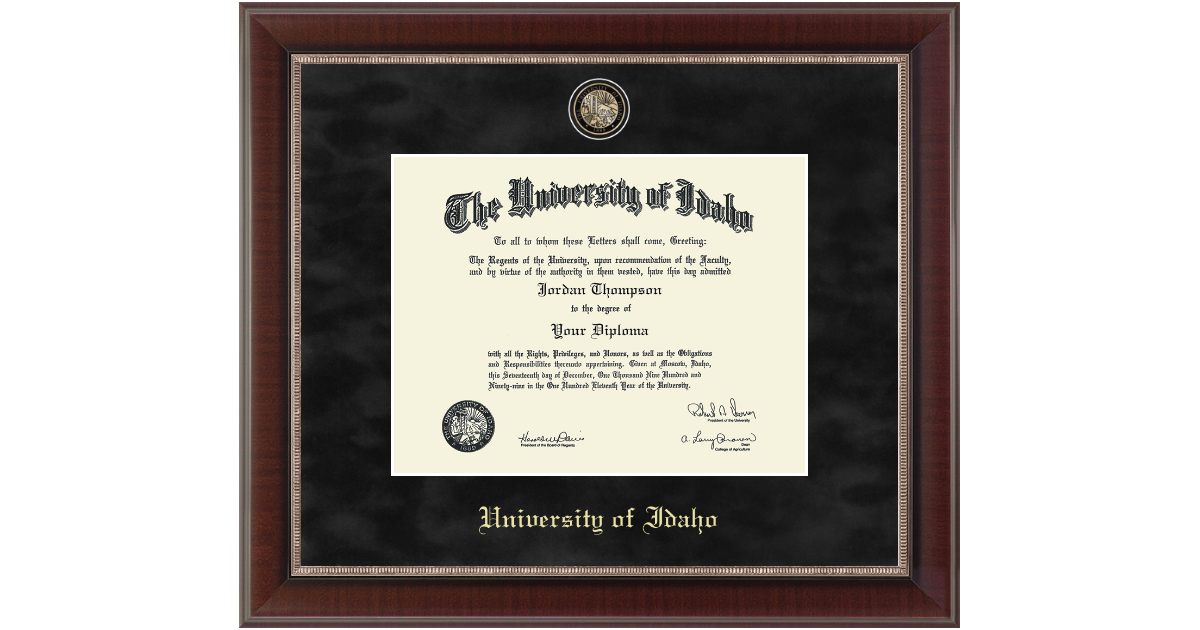 Regal Edition Diploma Frame in Chateau University of Idaho - Item #358230