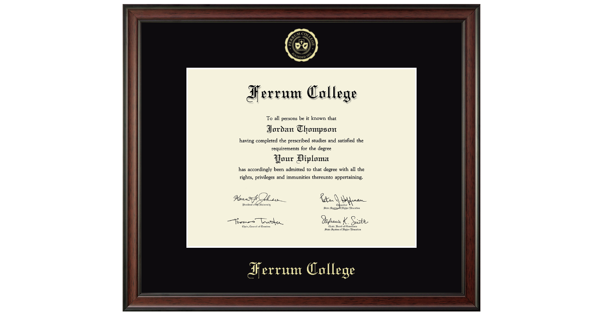 Gold Embossed Diploma Frame in Studio Ferrum College - Item #358234