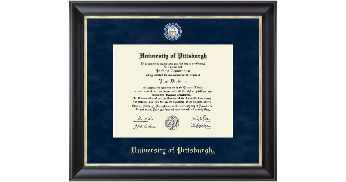 Regal Edition Diploma Frame in Noir University of Pittsburgh at ...