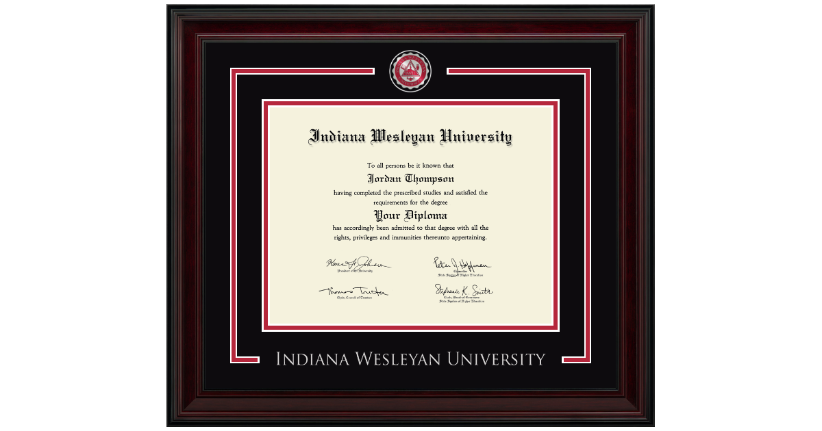 Showcase Edition Diploma Frame in Encore Indiana Wesleyan University ...