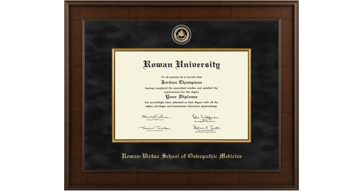 Rowan-Virtua School of Osteopathic Medicine Diploma Frames