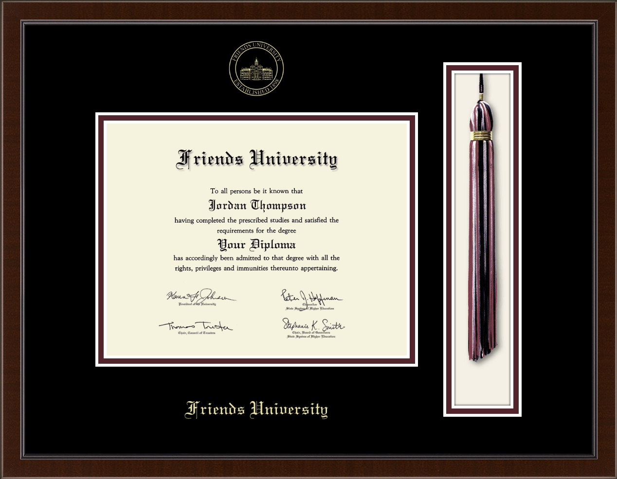 Friends University Tassel Edition Diploma Frame in Delta - Item #360829