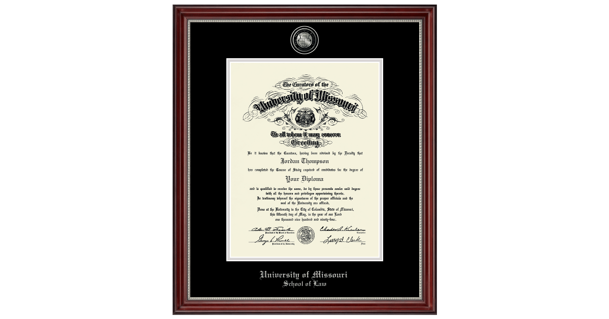 Mizzou School of Law Diploma Frames | Church Hill Classics