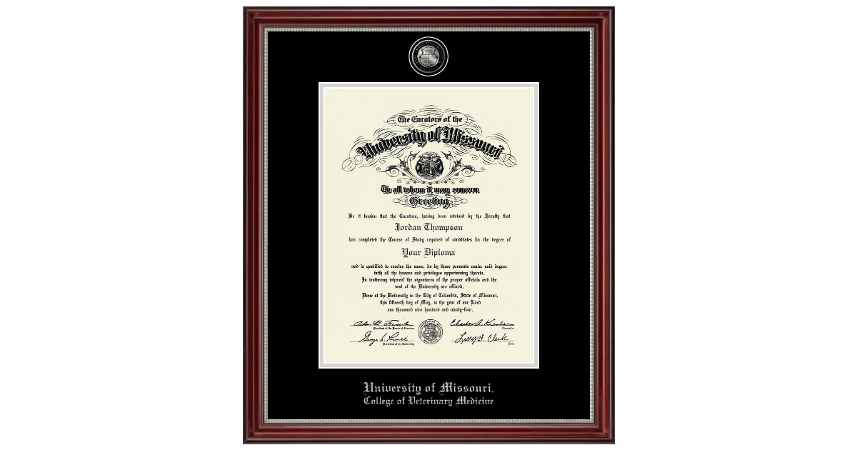 Mizzou College of Veterinary Medicine Diploma Frames