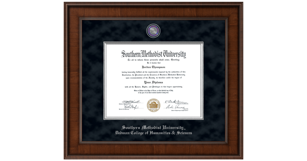 SMU Dedman College of Humanities & Sciences Diploma Frames